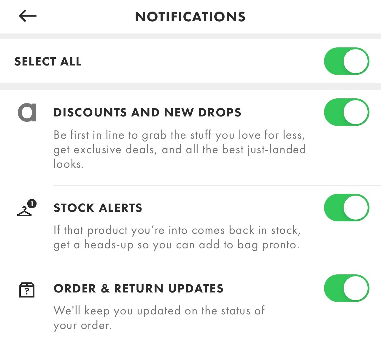 ASOS Subscriptions and Notifications | ASOS Customer Care